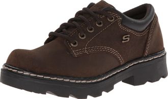 Skechers Damen Parties Mate Oxford Schuhe, Braun (Schokoladenbraunes Wildleder), 37.5 EU
