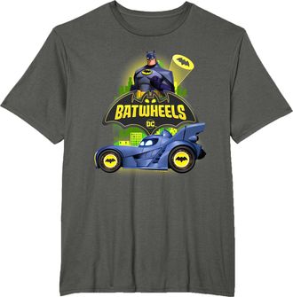 Batman Batman Kinder Unisex-Kinder T-Shirt Schwarz Kurzarm S Klassisch Batman Batwheels The Bat and His Wheels T-Shirt