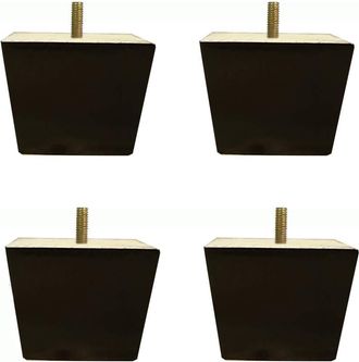 Generic 4er-Set Sofaf&uuml;&szlig;e aus nat&uuml;rlichem Massivholz, M&ouml;belbeine aus Eiche, quadratische Schrankf&uuml;&szlig;e, Couchtischbeine, Bettbeine, M8-Schraubenstangen, f&uuml;r K&uuml;ch