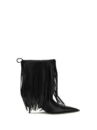 Balenciaga Womens Ankle Boots Avenue Black Calfskin Calf Leather