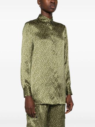 Kiton Womens Abstract-Print Silk Shirt Ss24 W