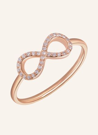 Leaf Ring Infinity Aus 18 Karat Ros&eacute;gold Mit Diamanten rosegold