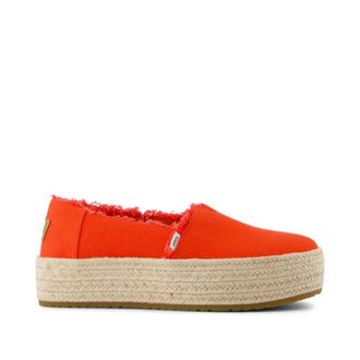 Toms Flame Canvas/Fray Slip-On Schuh - - Shoes - Damen - Rot - 37 1/2 EU