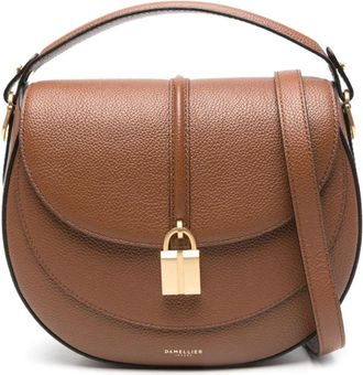 DeMellier Femme, Sacs, Brun, Taille: ONE Size Sac bandouli&egrave;re marron chocolat &agrave; rabat