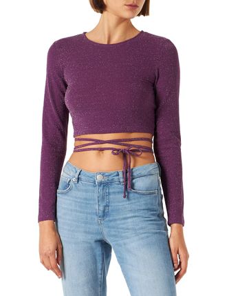 Pieces Pieces Damen Pclina Cropped String Top Langarmshirt, Charisma, L EU