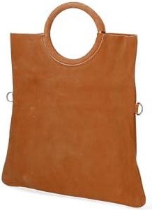 Gave Lux Sac &agrave; main pour femme en cuir v&eacute;ritable Made in Italy 29x30x1 cm GLX228105123FBG, Cuir fonc&eacute;, Taille unique