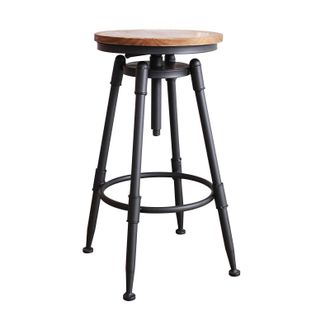 Generic T&uuml;rkisfarbene Barhocker aus Holz, h&ouml;henverstellbar von 71 bis 91 cm, um 360&deg; drehbare, r&uuml;ckenlehnenlose K&uuml;cheninselst&uuml;hle f&uuml;r Moderne K&uuml;chen