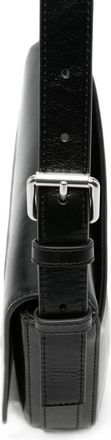 Alexander Wang Embossed Logo Leather Shoulder Bag - Black