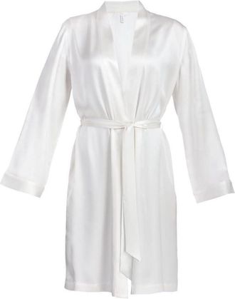 Palmers Damen Morgenmantel aus Seide Silky Nights Kimono, Elfenbein (Pearl 224), 40 (Herstellergröße: M (40-42))