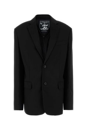 Y / Project Schwarzer Stretch-Jersey Oversize-Blazer