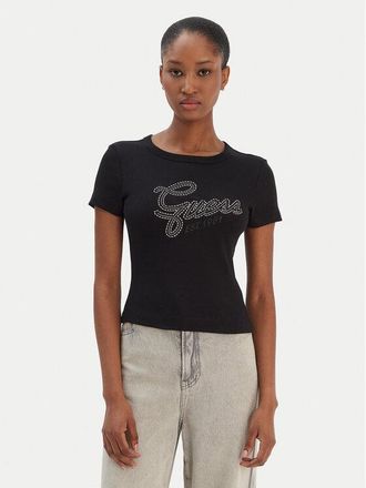 Guess T-Shirt W6RI22 KA0H1 Schwarz Slim Fit