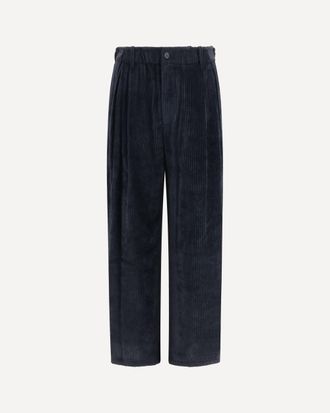 Giorgio Armani Wide-leg ribbed viscose velvet Pants Male 44