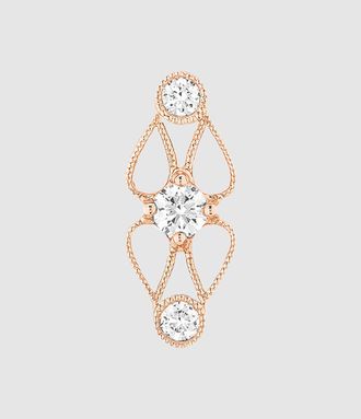 Stone Paris Boucle doreille Bouton Babylone Or Rose Diamants