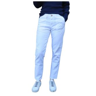 Islow Morgane Slim High Waist Worker Hose - - Trousers - Damen - Wei&szlig; - W27