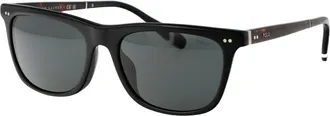 Polo Ralph Lauren 0PH4205U Rectangular Acetate Sunglasses - Black