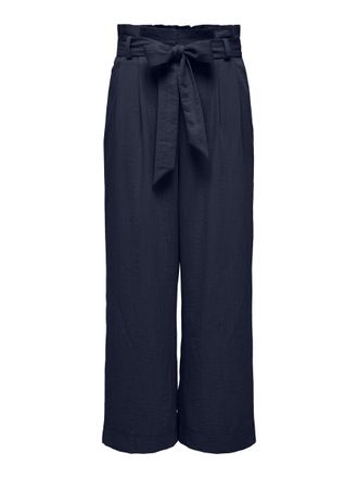 Only Damen Onlmarsa Solid Pant WVN Noos Paperbag Bund Mit G&uuml;rtel Hose, Night Sky, XXL