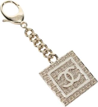 Chanel Porte-cl&eacute;s en m&eacute;tal Pre-owned - Femme - Pre-owned - Jaune - Taille: ONE Size