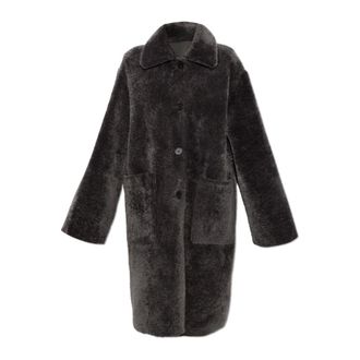 Arma Manteau r&eacute;versible en peau lain&eacute;e Zoey - Femme - Vestes - Gris - Taille: 38 FR