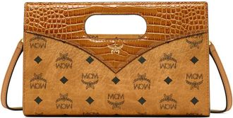 MCM Mini Diamond Visetos Tote Bag mit Print - Braun