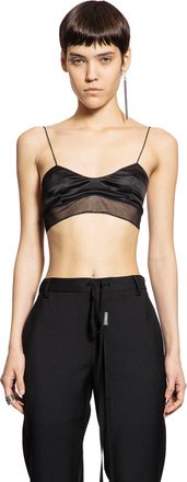 Ann Demeulemeester Abelina Bra in Washed Silk Satin and Tulle
