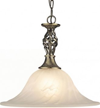 Licht-Erlebnisse H&auml;ngeleuchte in Messing Antik Jugendstil 1xE27 bis zu 60 Watt 230V aus Metall & Glas Schlafzimmer K&uuml;che Wohnzimmer Esszimmer Lampe Leuchten Beleuchtun