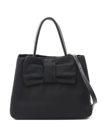 Prada sac cabas à détail de noeud (années 2000) - Noir