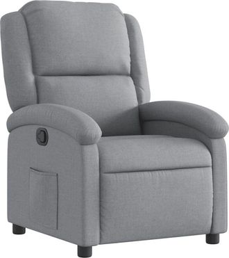 vidaXL Fauteuil inclinable Gris clair Tissu