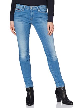 Tommy Jeans Damen Mid Rise Nora Skinny Jeans, Blau (SANTA CRUZ STRETCH 567), W24/L32