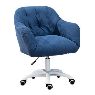 Generic Professioneller ergonomischer Bürostuhl für Zuhause, Computer-Büro-Schreibtischstuhl, Samtsitz, mittlere Rückenlehne mit Armlehnen, geräuscharme Rolle