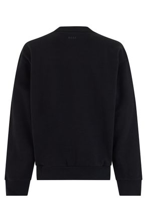HUGO BOSS Mens Sweatshirt Cotton Crew Neck Black Sweatshirts Sweater