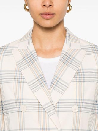 Circolo 1901 Double-Breasted Cotton Blazer - Cream
