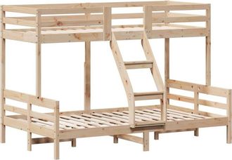 vidaXL Etagenbett 80x200/120x200 cm Massivholz Kiefer vidaXL
