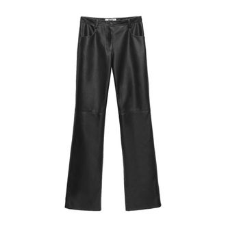 Msgm Msgm, Femme, Pantalons, Noir, Taille: 38 FR Leather Pantalons