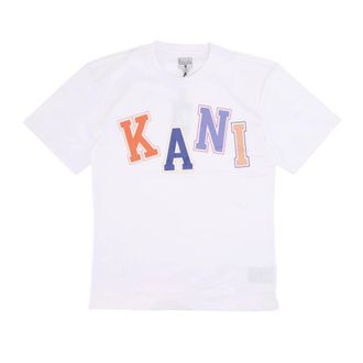 Karl Kani Homme, Tops, Blanc, Taille: L T-shirt &agrave; col rond et manches courtes