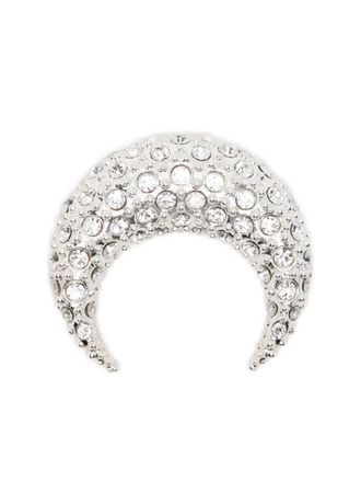 Marine Serre boucle doreille &agrave; design de lune - Argent