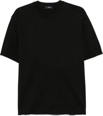 Herno Baumwoll-Jersey-T-Shirt - - Tops - Herren - Schwarzk - 3XL