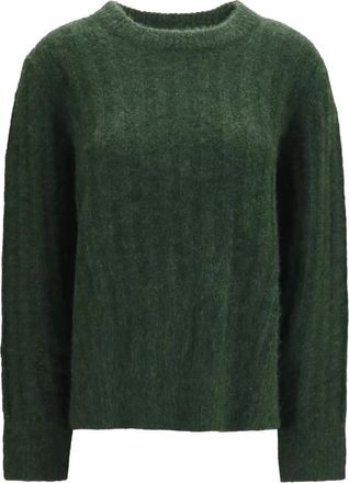 Allude Pull en cachemire et soie &agrave; col rond - Femme - Pulls - Vert - Taille: 42 FR