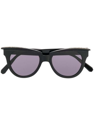 Philipp Plein Eyewear lunettes de soleil &agrave; ornements - Noir