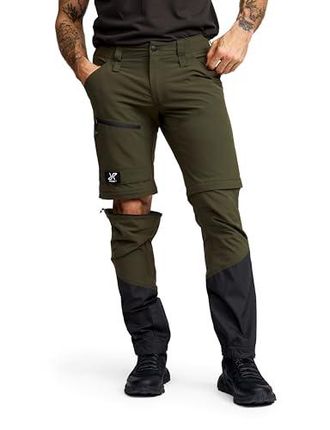 RevolutionRace RVRC GP Pro Stretch Zip-Off Pants pour Homme, Pantalon de Randonn&eacute;e Convertible pour Les Activit&eacute;s en Plein Air, Forest Night/Anthracite, M