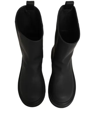 Dolce & Gabbana Chunky Lug Sole Leather Boot - Black