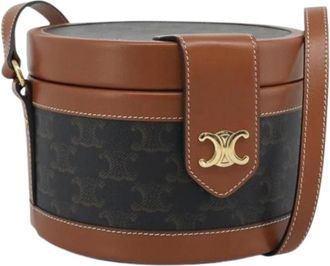 Celine Sac bandouli&egrave;re vintage Macadam en toile Pre-owned - Femme - Pre-owned - Brun - Taille: ONE Size