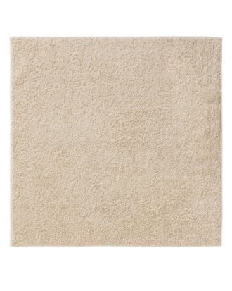 benuta Basic Hochflorteppich Soho - Cream 160x160 cm - Kuschelig Weicher Teppich im Minimalistischen Look - Pflegeleicht - Fu&szlig;bodenheizung Geeignet