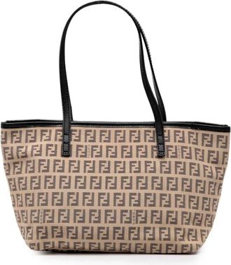 Fendi 2000-2010 Zucchino Canvas Tote Bag - Braun