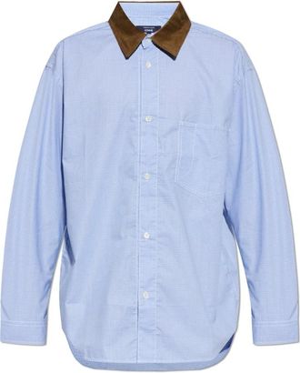 Comme Des Gar&ccedil;ons Homme, Chemises, Bleu, Taille: M Corduroy Collar Shirt