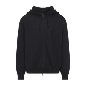 Yohji Yamamoto Brushed Terry Zip Hoodie - - Sweatshirts & Hoodies - Herren - Schwarzk - S