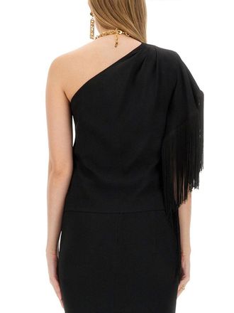Moschino Acrylic Viscose Blend Blouse - Black