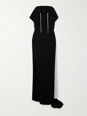 Rick Owens Edfu Maxikleid Aus Baumwoll-jersey Mit Kapuze - Schwarz