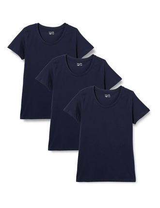 Berydale Damen Bd157 T-Shirt, Dunkelblau (3er Pack), XXL