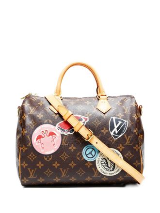 Louis Vuitton sac à main Speedy Bandoulière 30 World Tour (2016) - Marron
