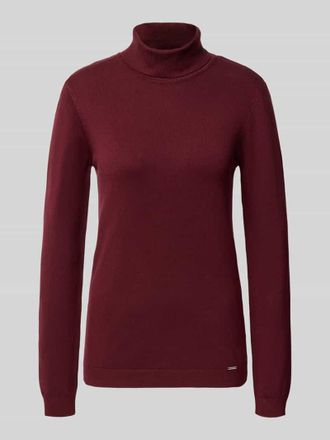 More & More Slim Fit Rollkragenpullover aus Viskose-Mix